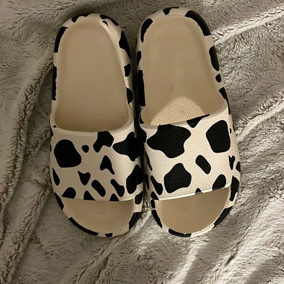 Shoes | Cow Print Slides | Poshmark